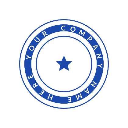 Rubber Stamp Design Template | Premium Stamp Design Template